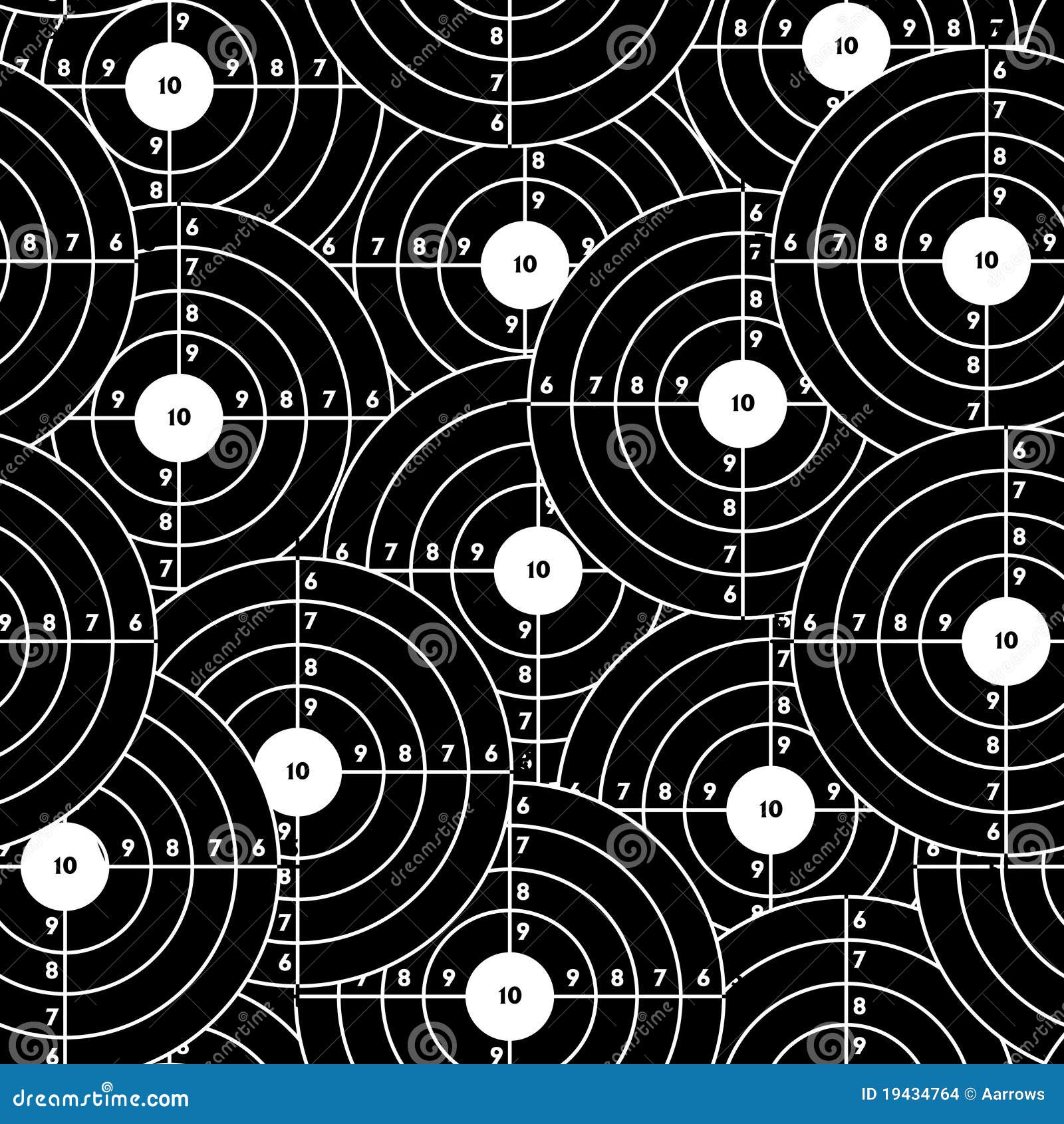 Seamless Wallpaper Black Target Stock Vector - Illustration of play ...