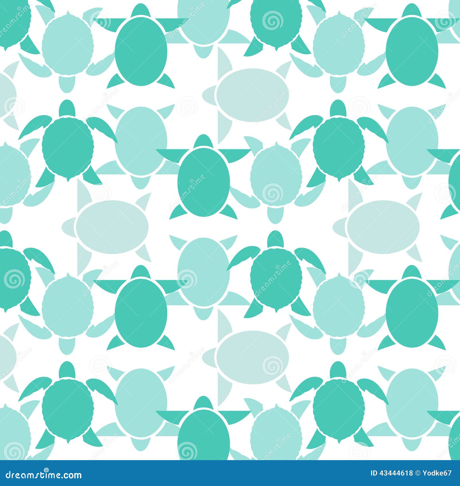 Seamless Wallpaper Blue Turtle. Stock Vector - Illustration of blue ...