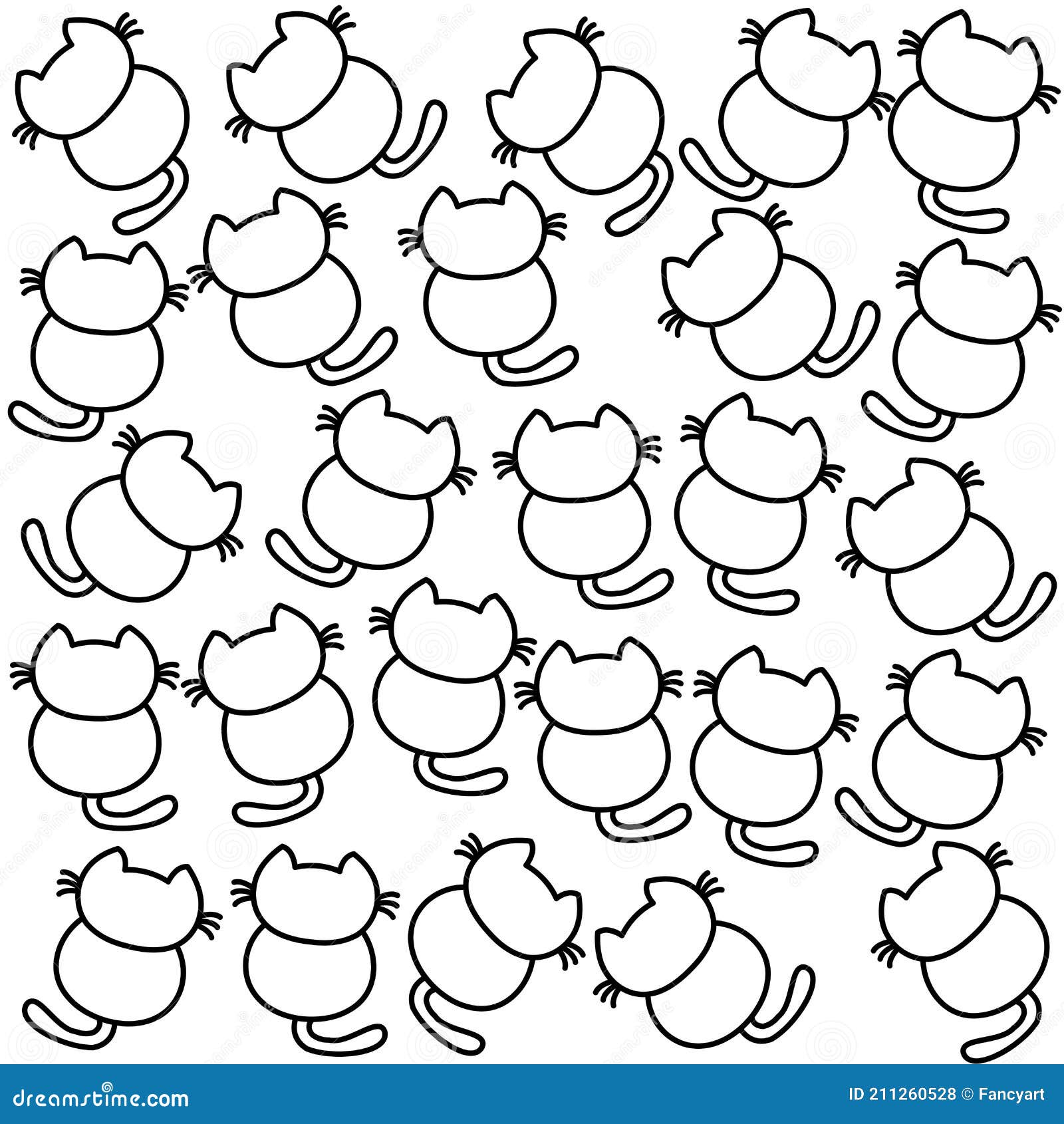 Birman Cat, Kittens One Line Art. Continuous Line Drawing Of Pet ...