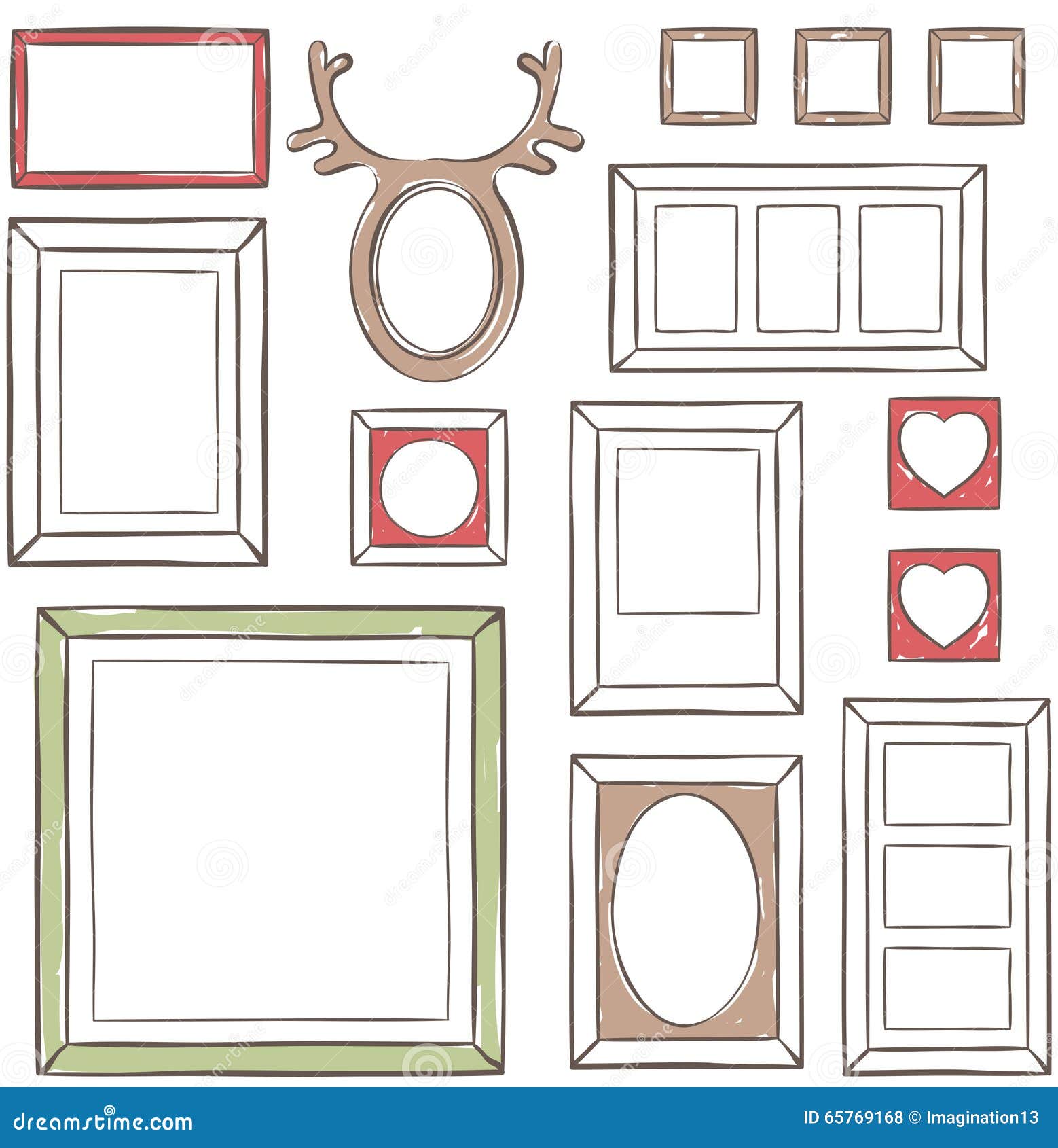 Seamless Wallpaper with Different Frames Stock Vector - Illustration of ...