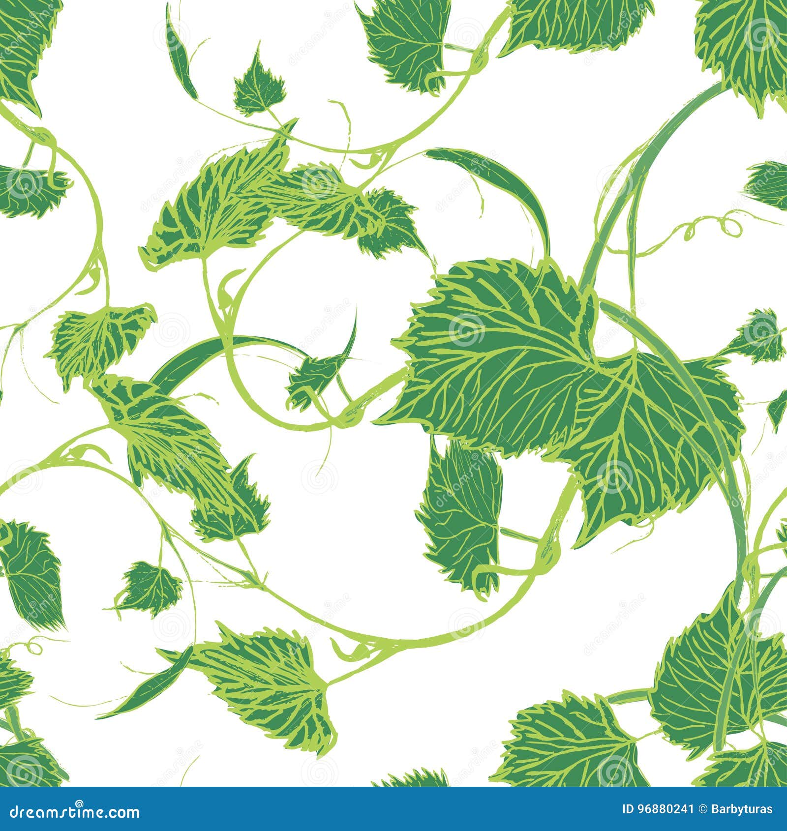 Grapevine Pattern Set Sketch. Hand Drawn Vine, Grape Bunches And Leaves ...