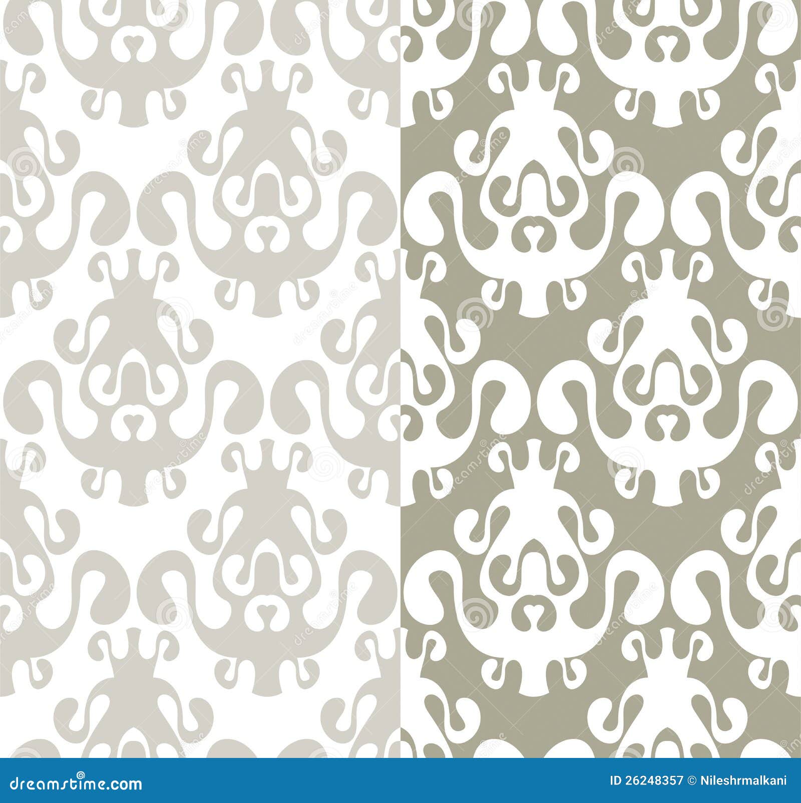 Seamless Wallpaper In Mirror Effect Cartoon Vector | CartoonDealer.com ...