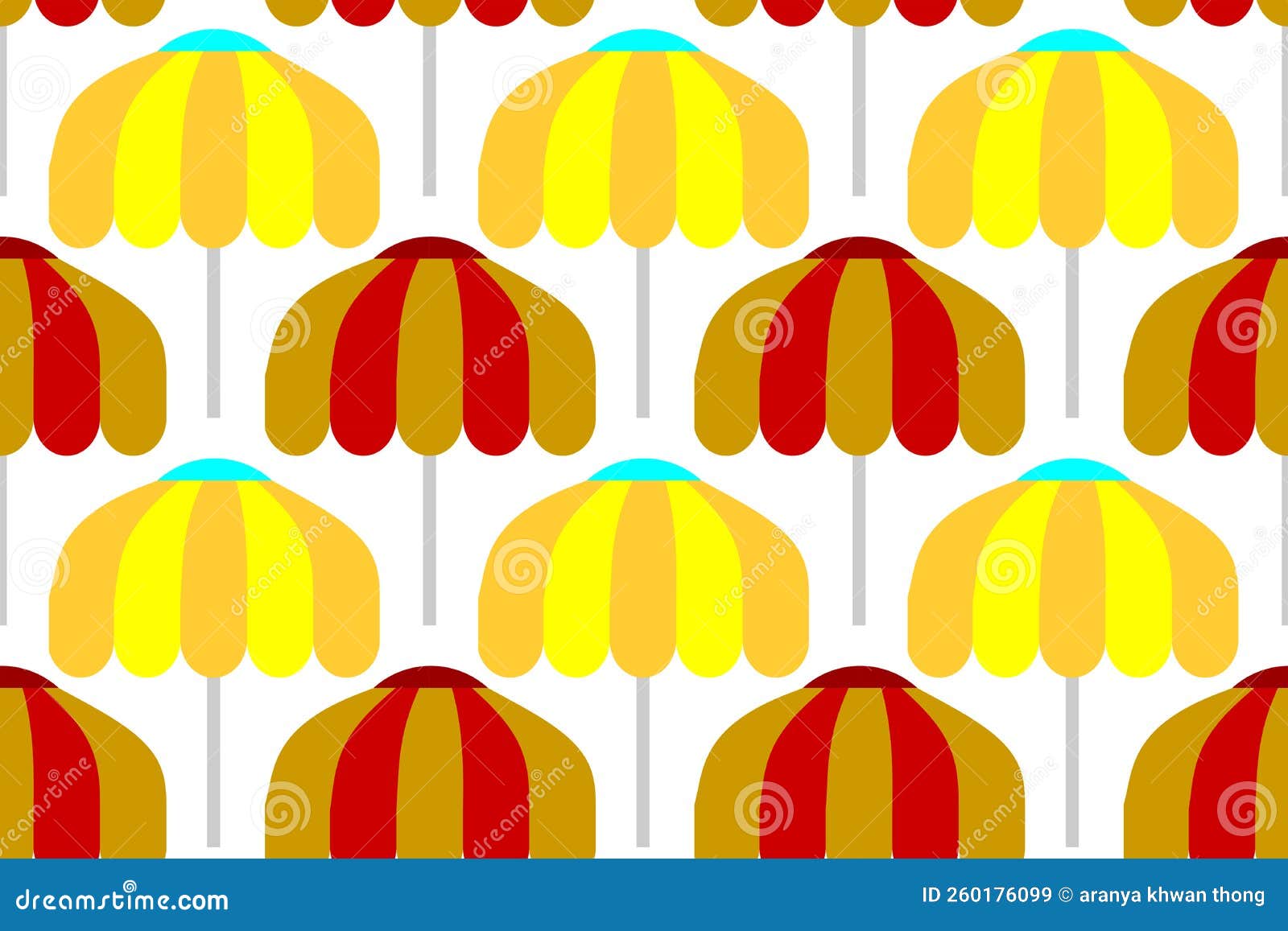 Seamless Wallpaper with Multicolored Umbrella Patterns Stock ...