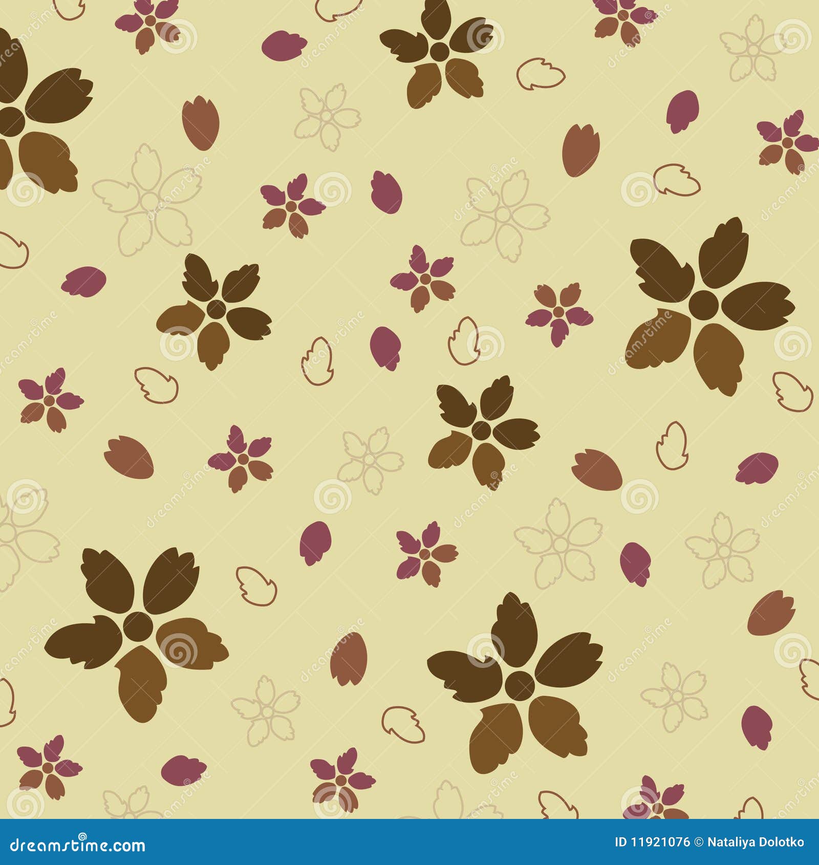 Seamless wallpaper pattern stock vector. Illustration of fabric - 11921076
