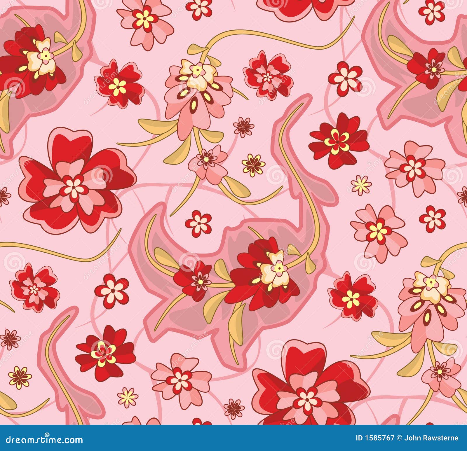 Seamless Wallpaper Pattern stock illustration. Illustration of fashion ...
