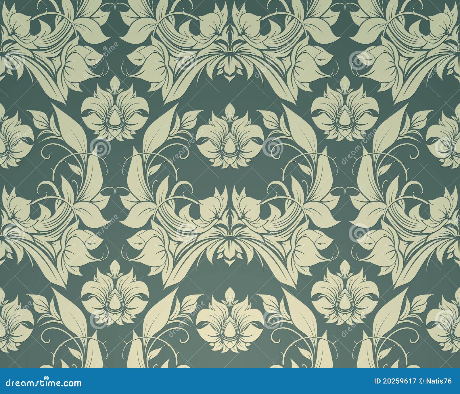 Seamless wallpaper pattern stock vector. Illustration of textile - 20259617