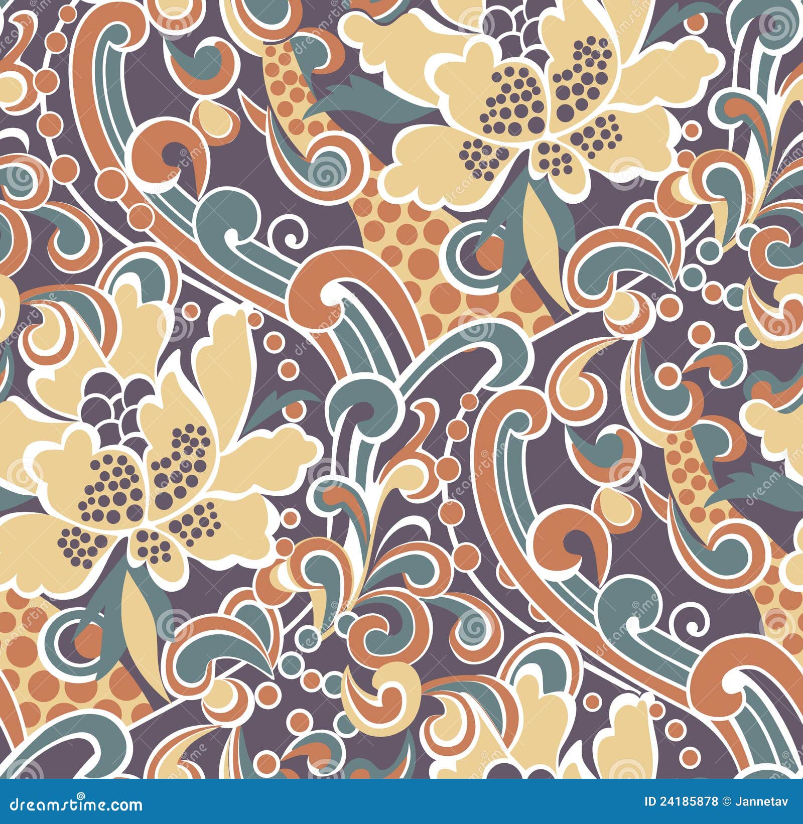 Seamless wallpaper pattern stock vector. Illustration of drapery - 24185878