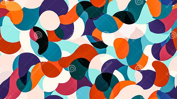Seamless Geometric Curves Wallpaper with Abstract Shapes, Shapes and ...