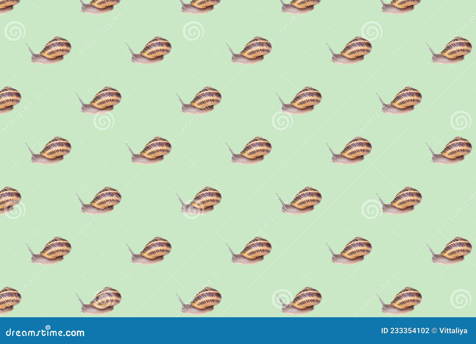 Seamless Wallpaper Pattern with Garden Brown Snails Stock Photo - Image ...