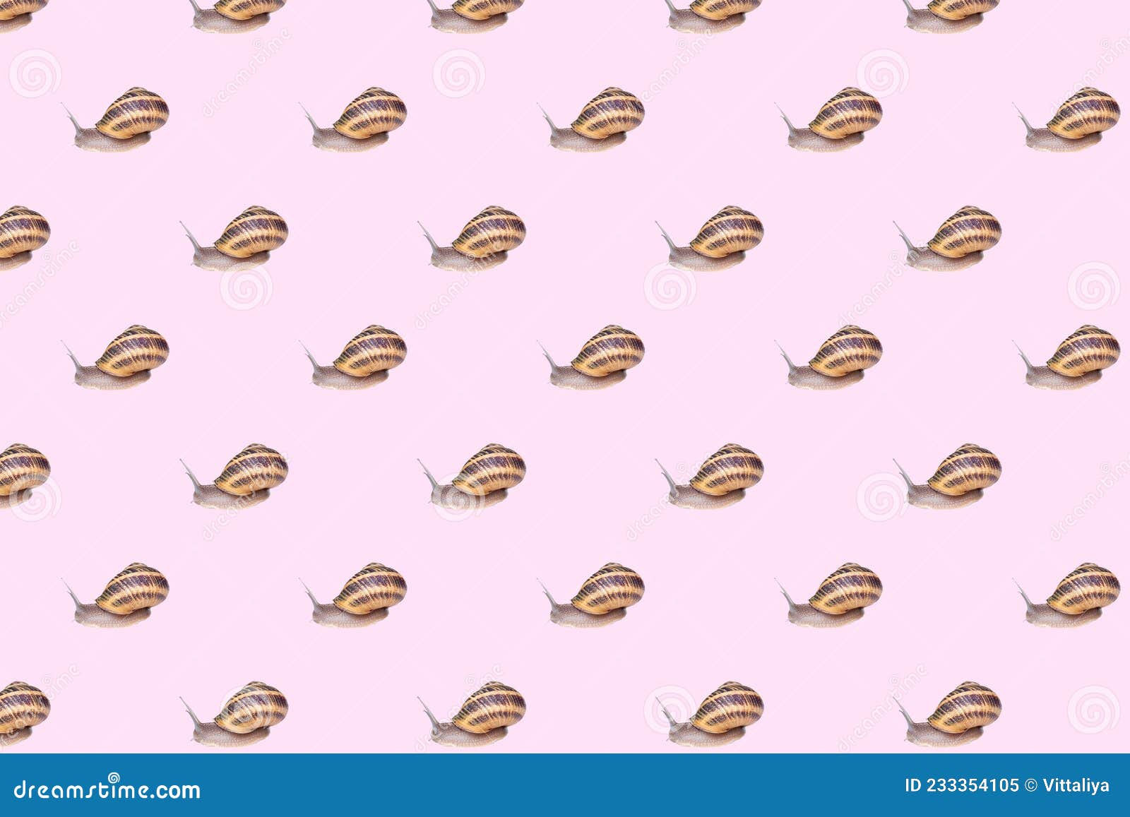 Seamless Wallpaper Pattern with Garden Brown Snails Stock Image - Image ...