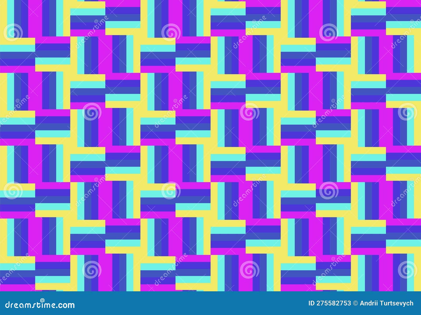 Seamless Wallpaper Pattern of Multi-colored Parquet, Punchy Color ...
