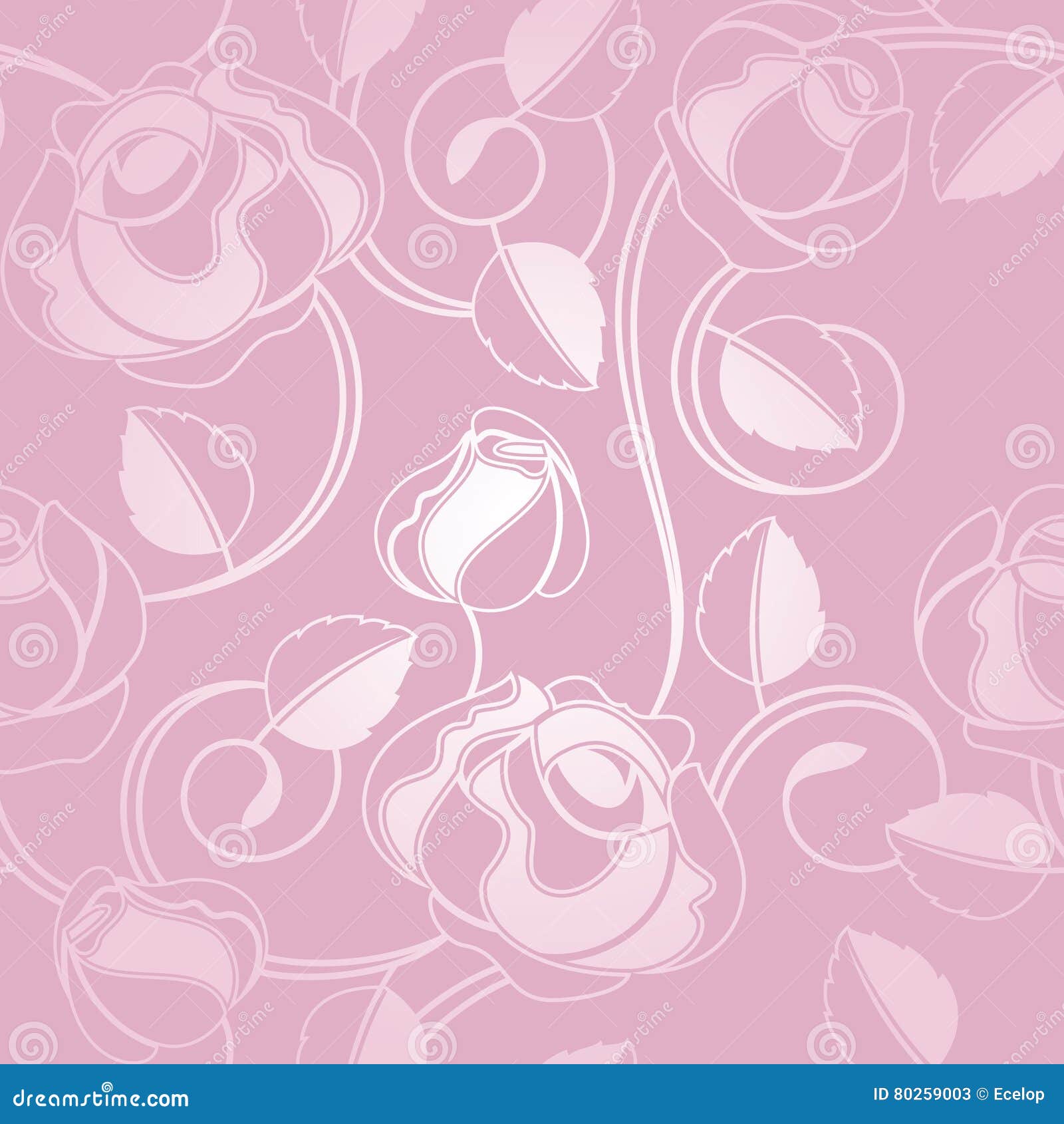 Seamless Wallpaper Pattern with of Pink Roses Stock Vector ...