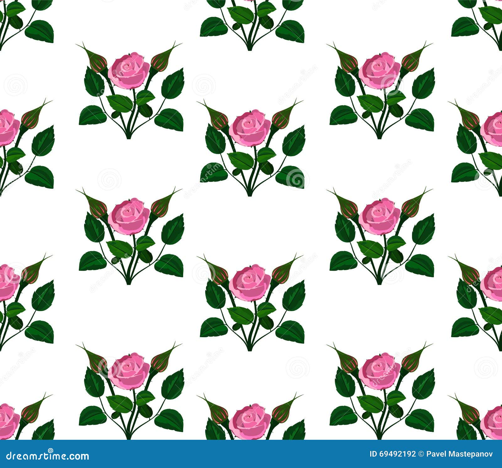 Seamless Wallpaper Pink Roses Stock Vector - Illustration of curl ...