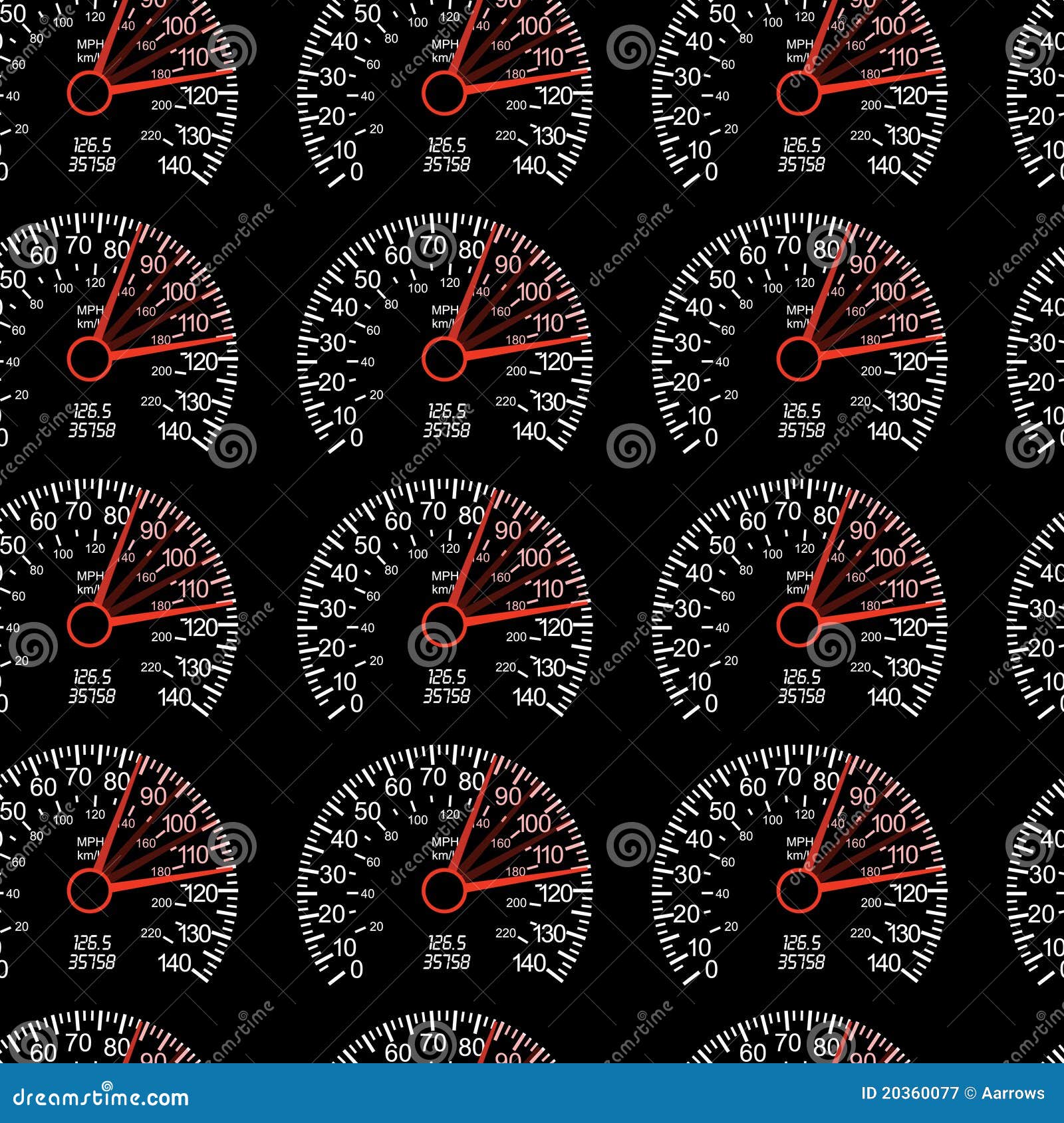 Seamless Wallpaper Speedometer Stock Vector - Illustration of road ...