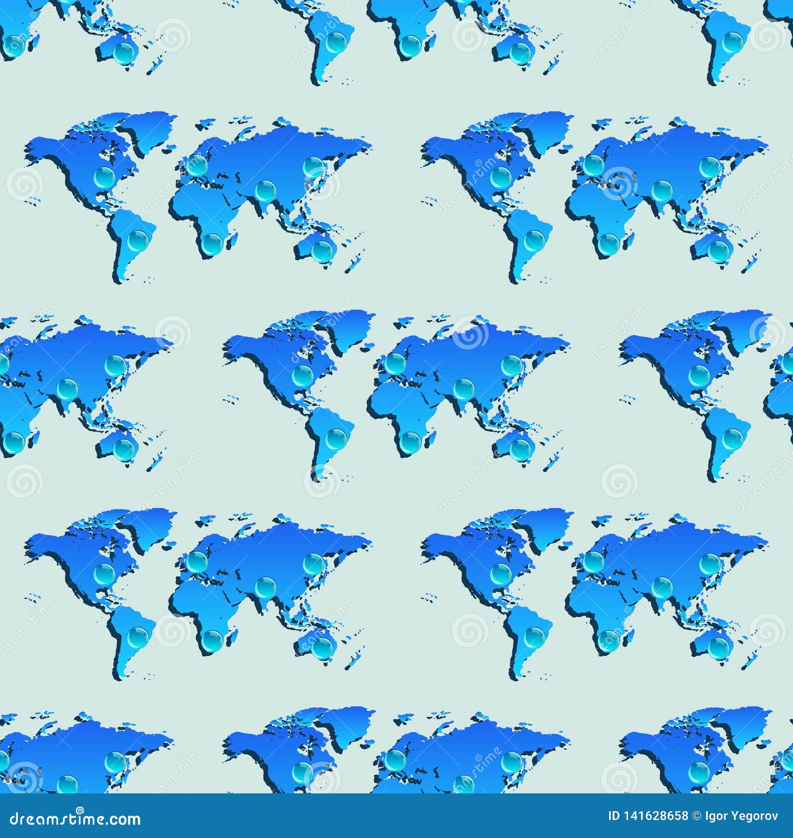 Seamless Wallpaper with World Map. Stock Vector - Illustration of ...