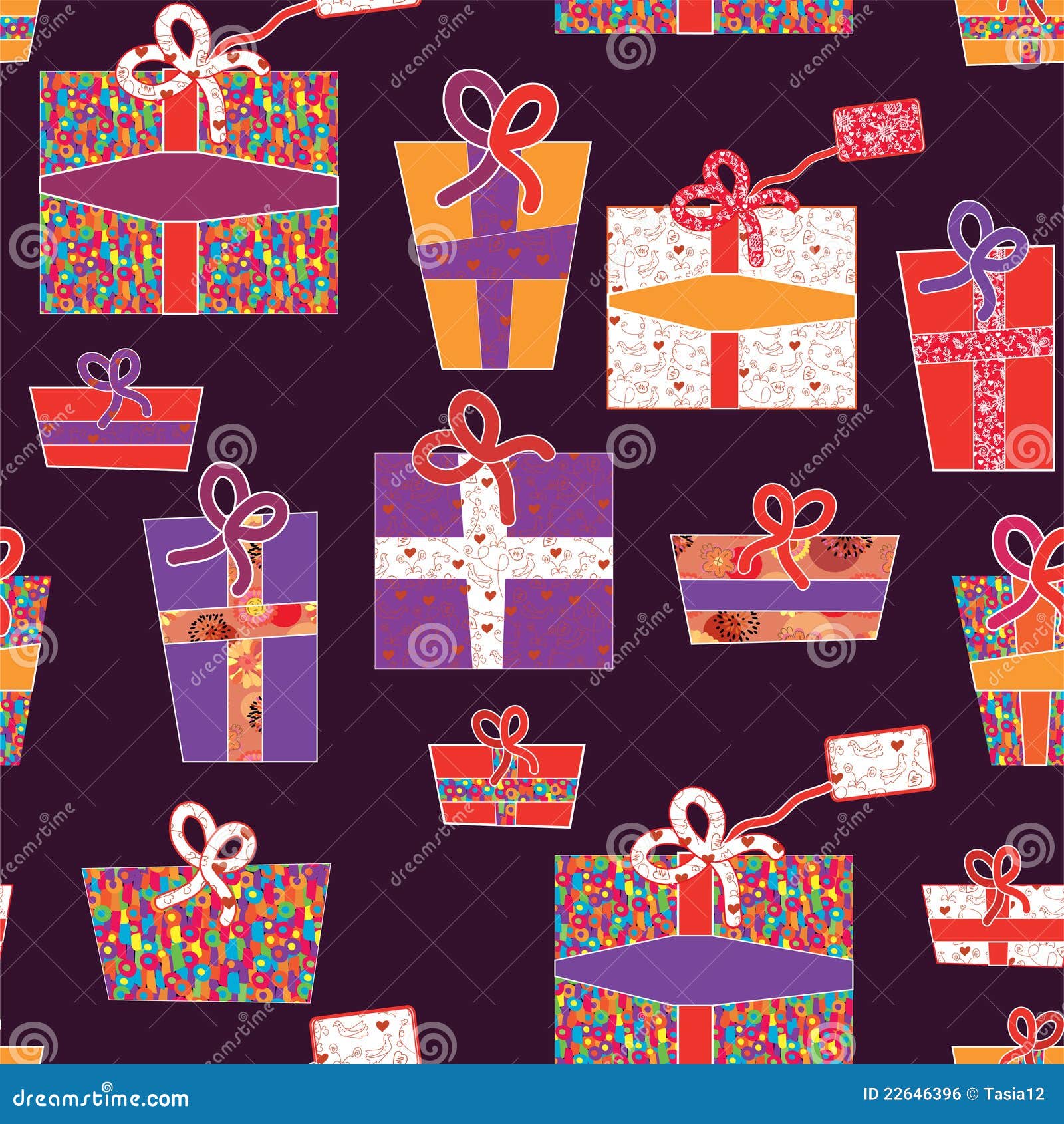 Seamless Wallpapers with Presents Stock Vector - Illustration of icon ...