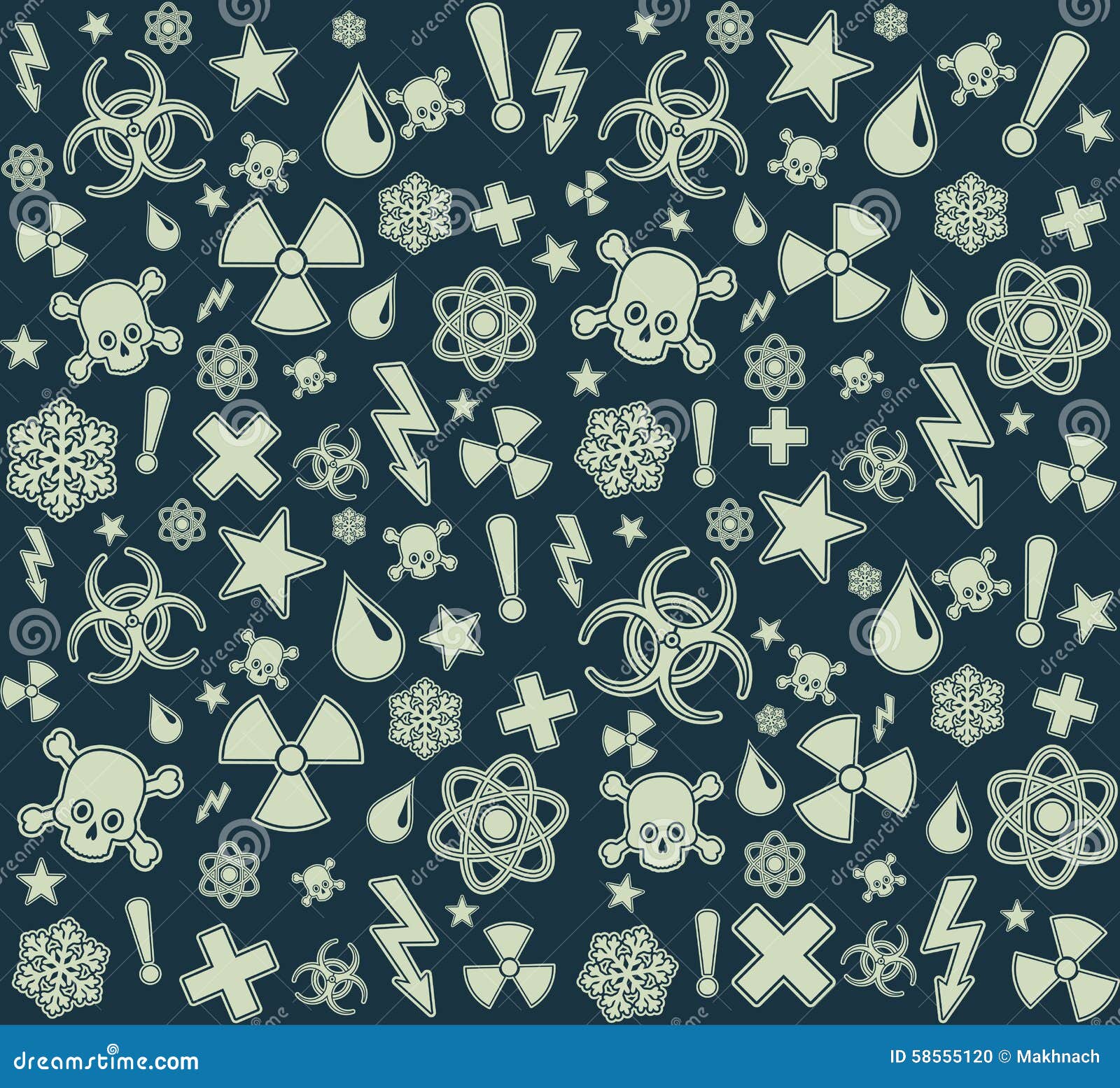 Seamless Warning Symbols Pattern. Vector Illustration | CartoonDealer ...