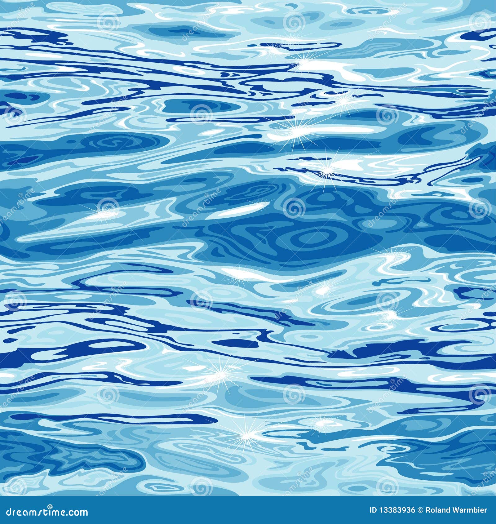 Seamless Water Surface Pattern Stock Vector - Illustration of bright ...