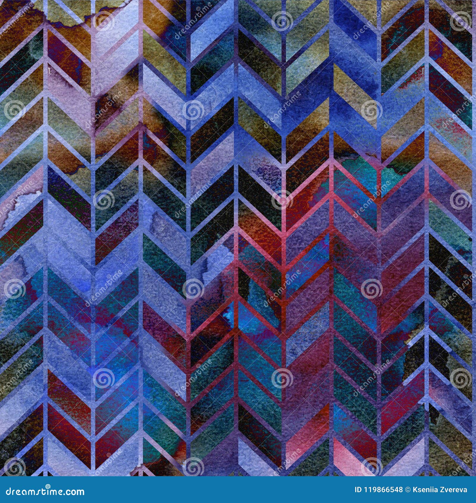 Seamless Watercolour 60s Retro Ribs Dark Pattern Stock Photo - Image of ...