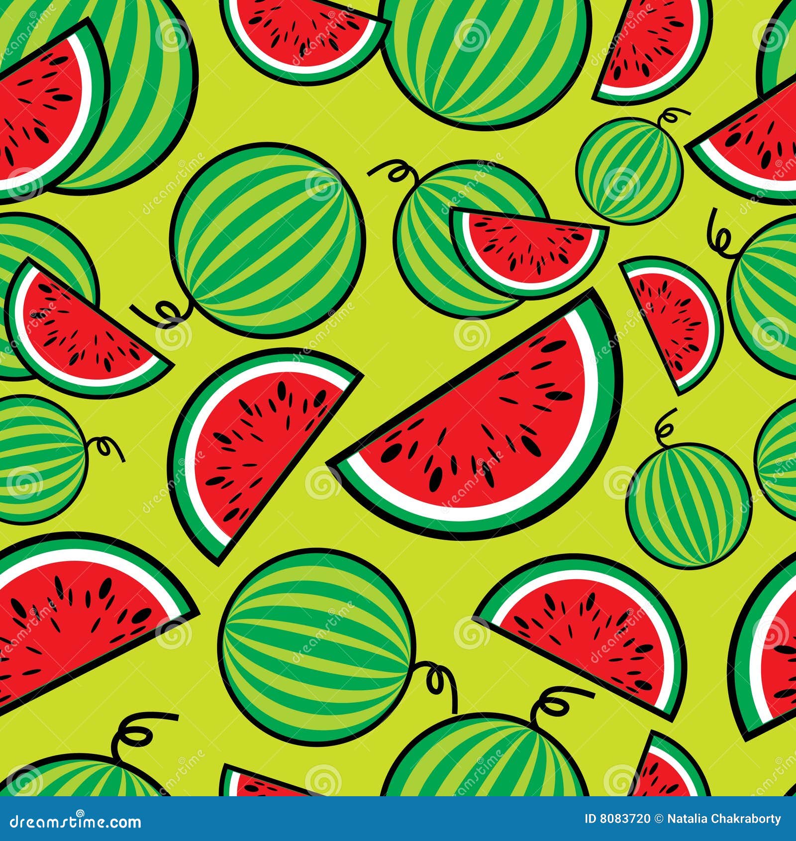 Seamless Watermelon Pattern Vector Illustration | CartoonDealer.com ... Seamless Watermelon Pattern Vector Illustration | CartoonDealer.com ...