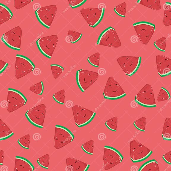 Seamless Watermelon Pattern for Your Design Stock Vector - Illustration ...