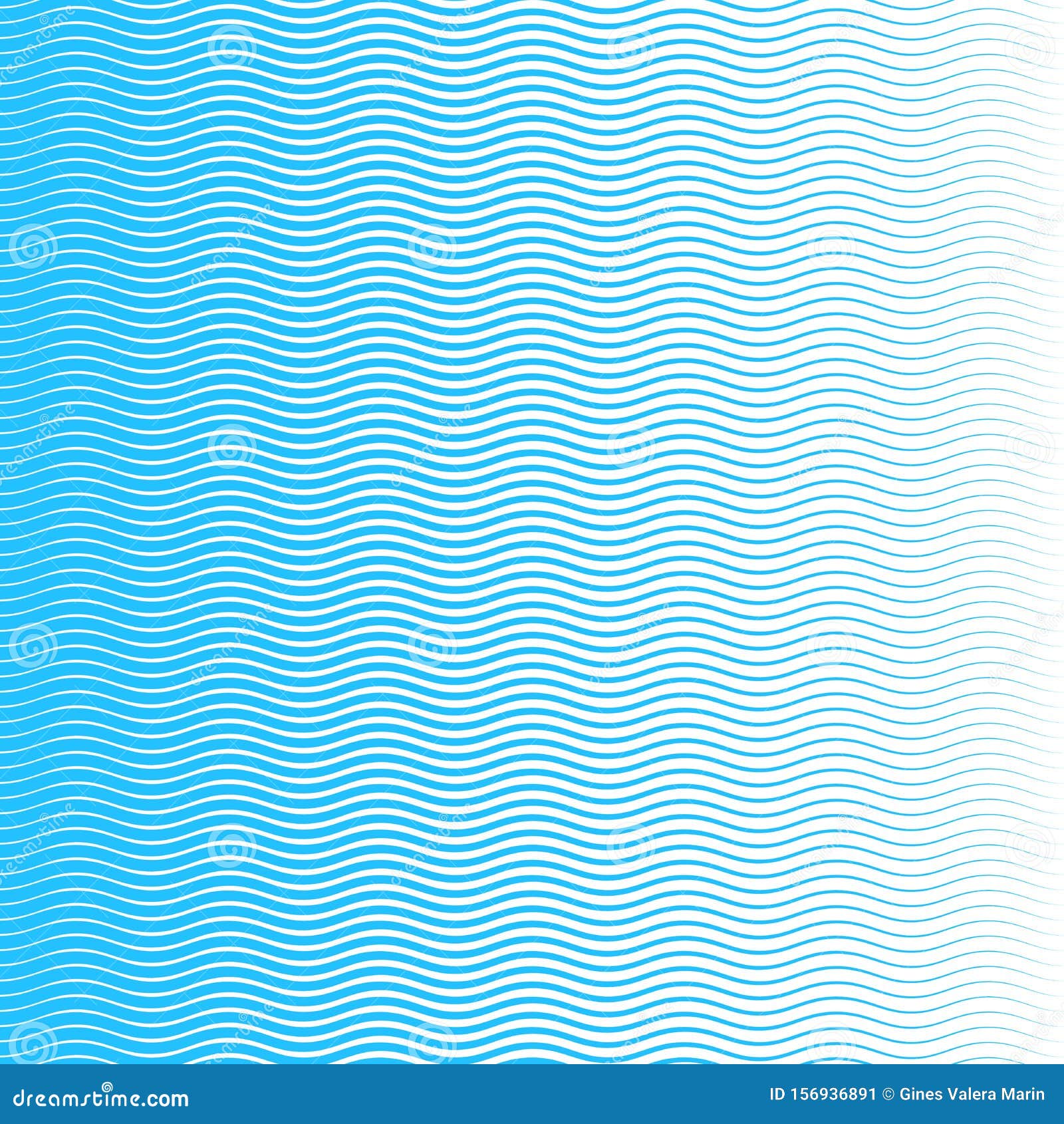 Seamless Wave Background with Gradient in Blue. Stock Vector ...