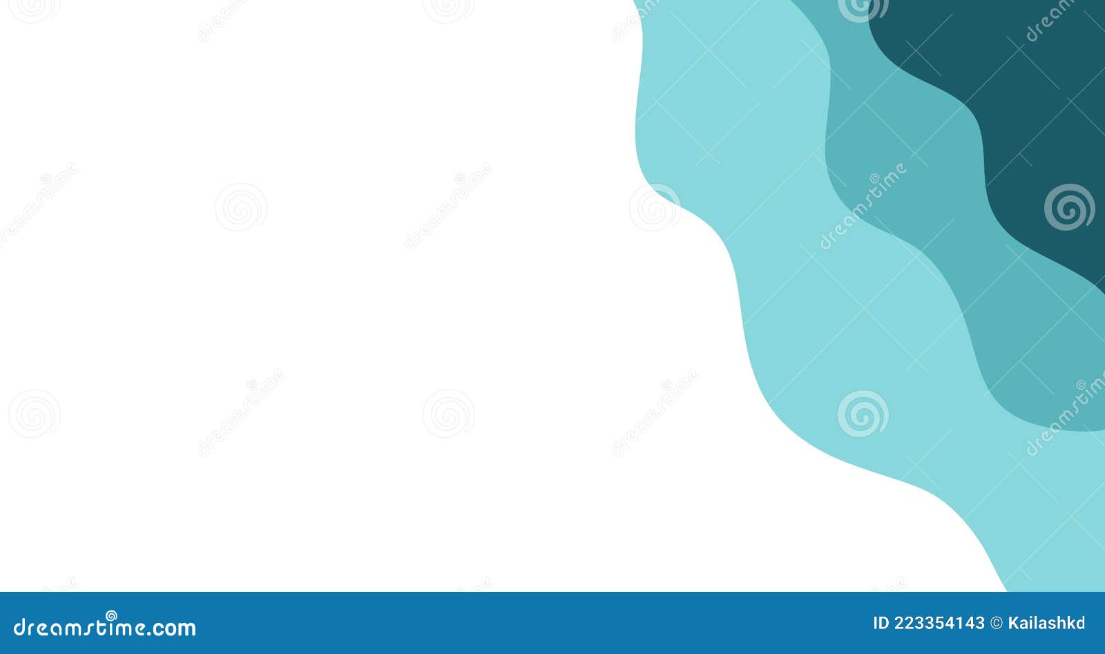 Seamless Wave Illustration Banner with White Space for Text Stock ...