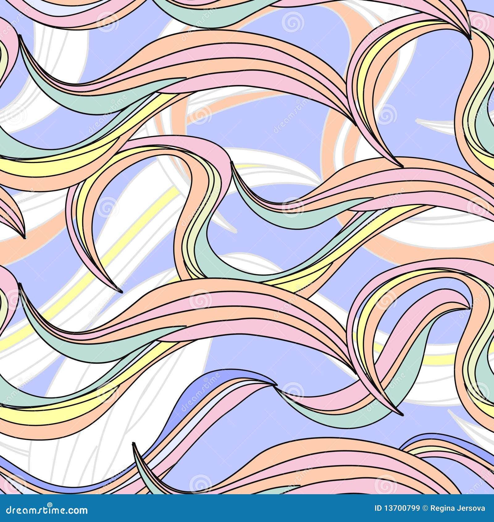 Seamless wave pattern stock vector. Illustration of line - 13700799