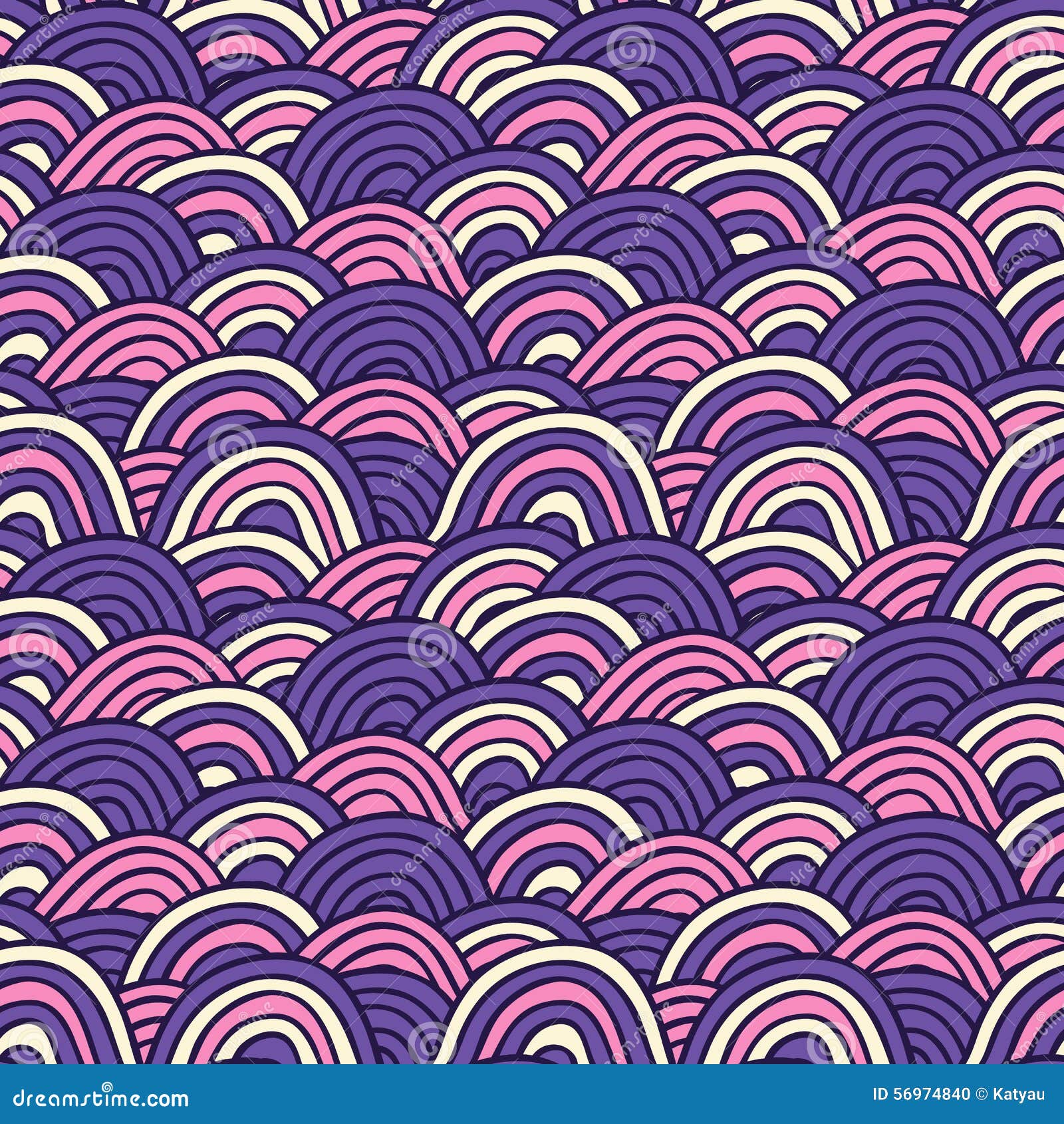 Seamless Wave pattern stock vector. Illustration of decoration - 56974840