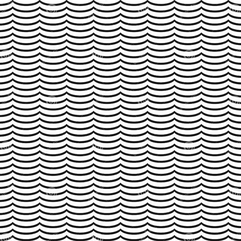 Seamless Wave Pattern. Black and White Design. Simple Vector Background ...