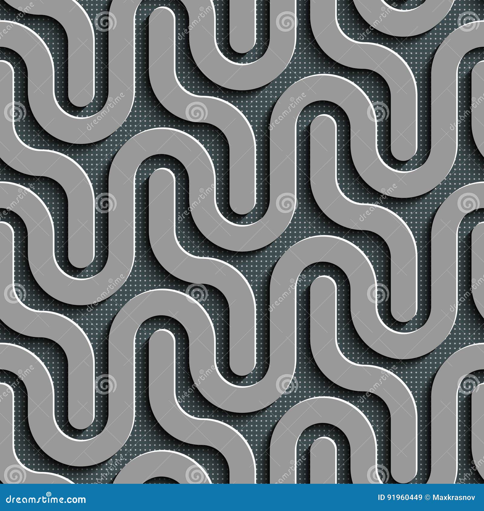 Seamless Wave Pattern stock vector. Illustration of decorative - 91960449