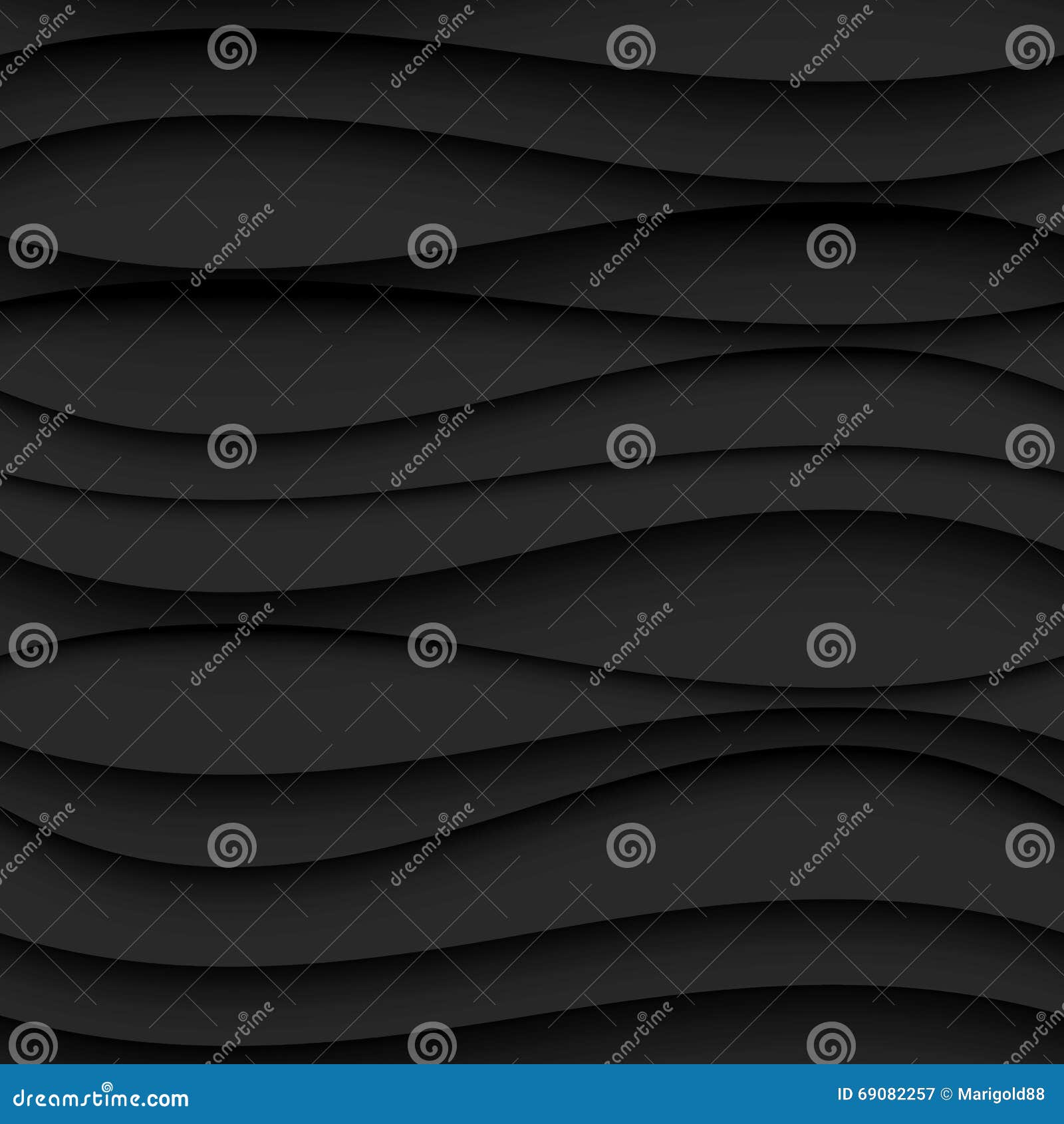 Seamless Wave Pattern. Curved Shapes Background. Regular Gray Texture ...