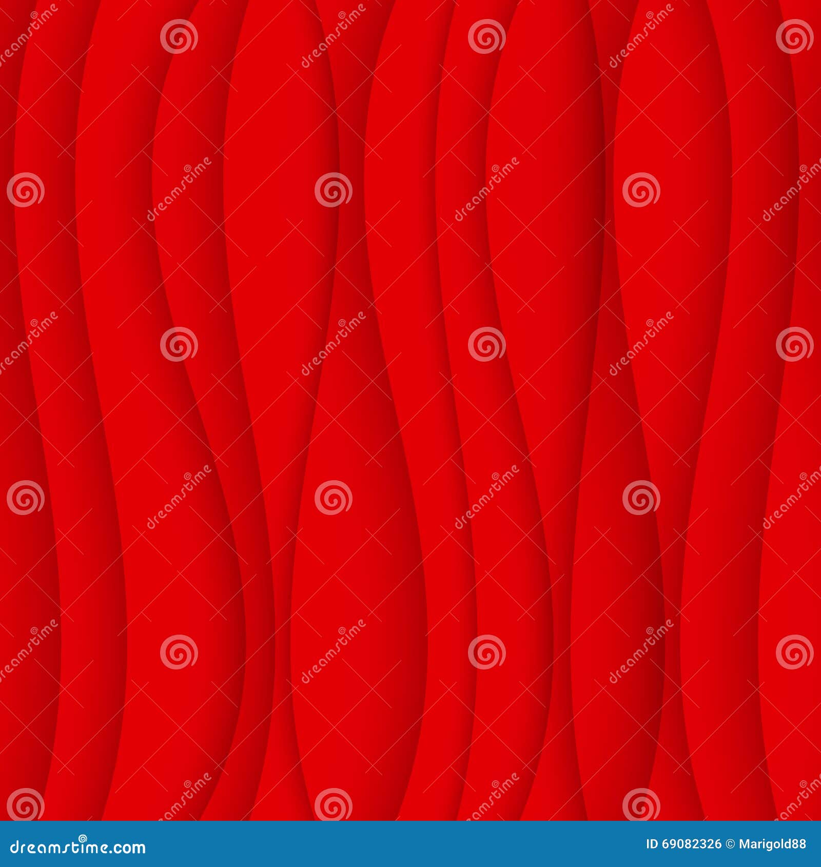 Seamless Wave Pattern Curved Shapes Background Regular Red Wave Texture ...