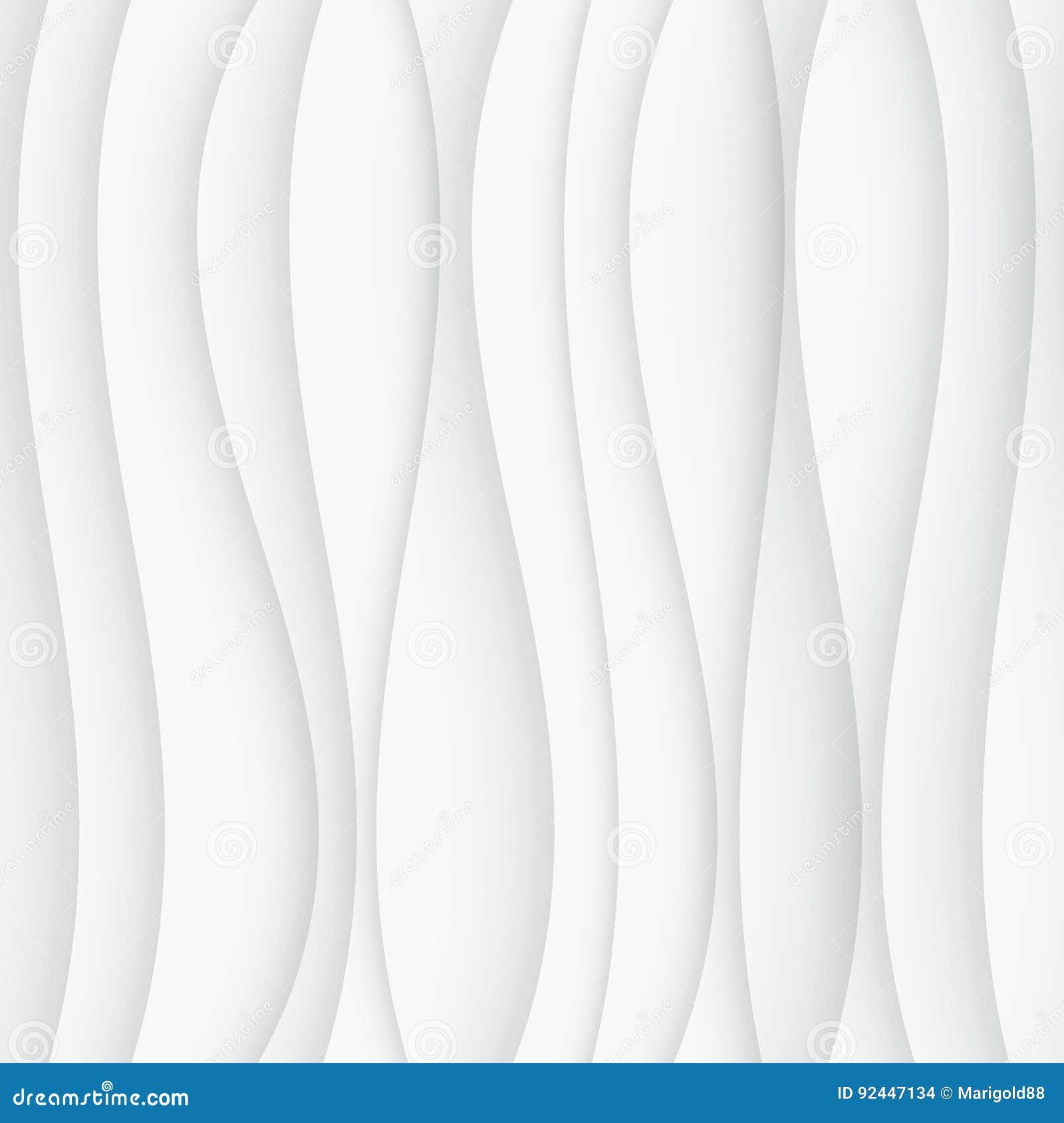 Seamless Wave Pattern. Curved Shapes Background. Regular White Texture ...