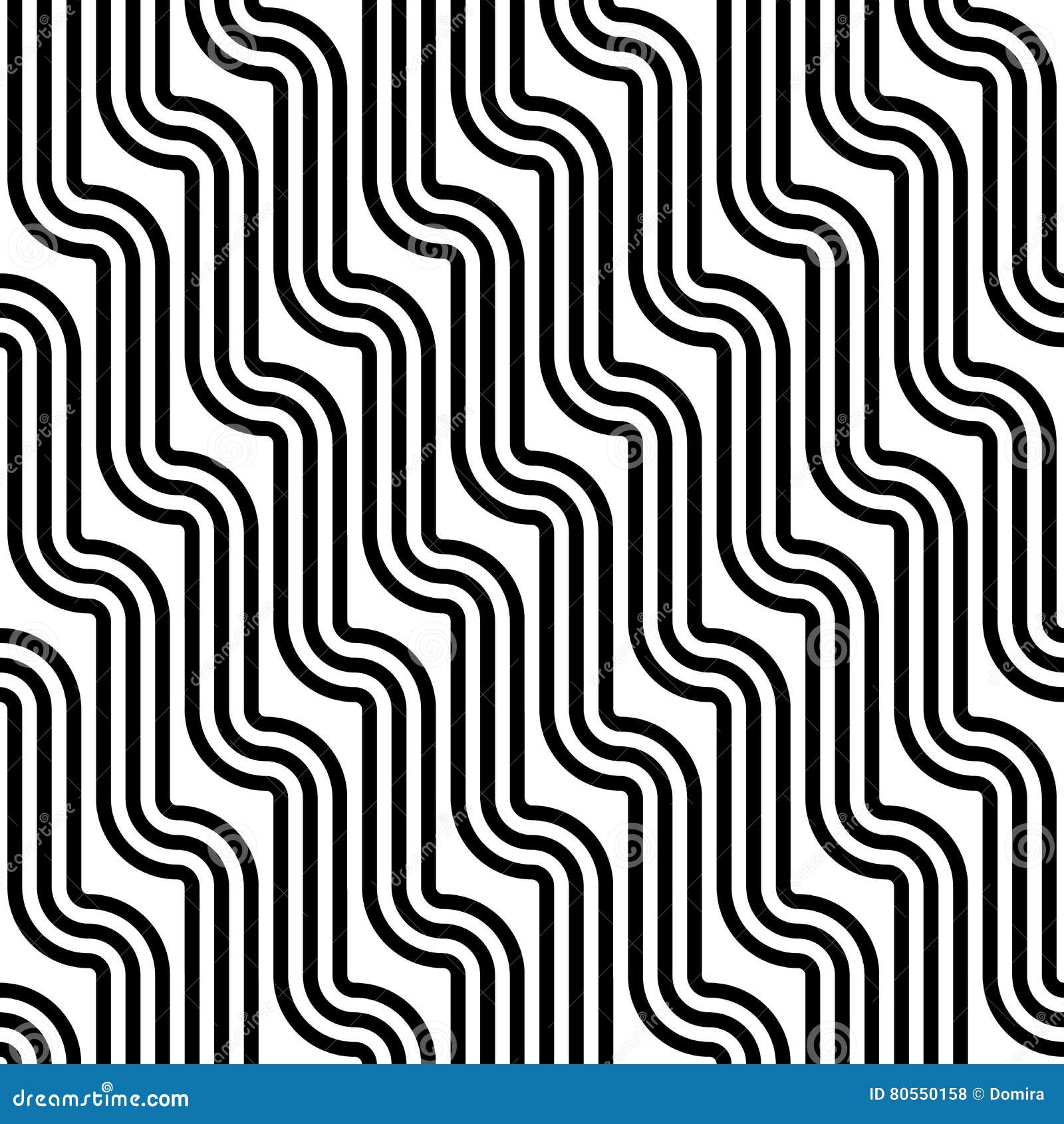 Seamless Wave Pattern Rounded Striped Ribbons Forming Vertical Jets ...