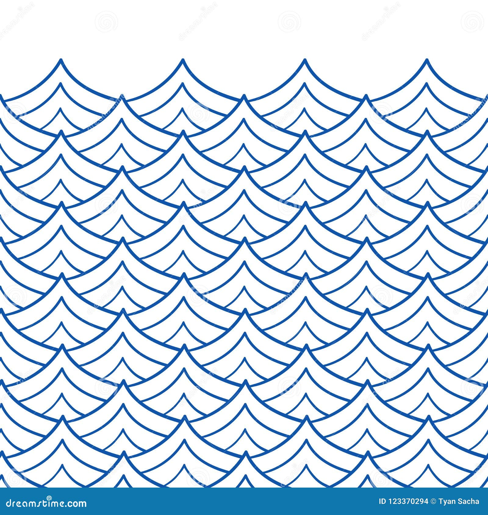 Seamless Wave Pattern. Sea Background. Stock Vector - Illustration of ...
