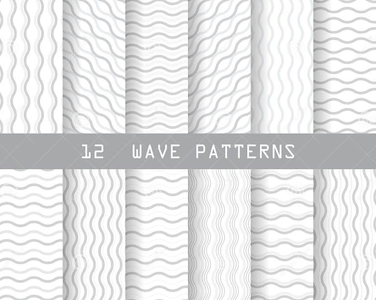 Seamless wave patterns stock vector. Illustration of repeating - 46815394