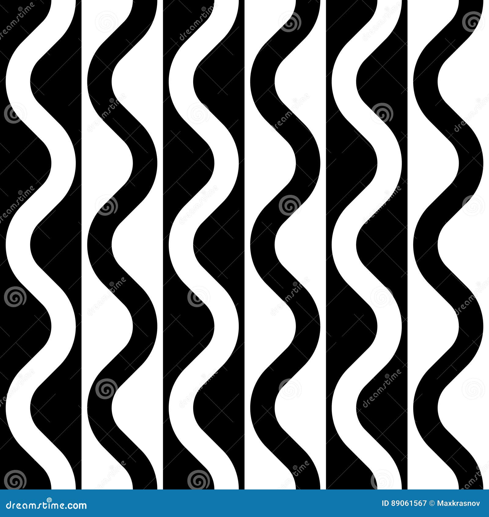 Seamless Wave and Stripe Pattern Stock Vector - Illustration of pattern ...
