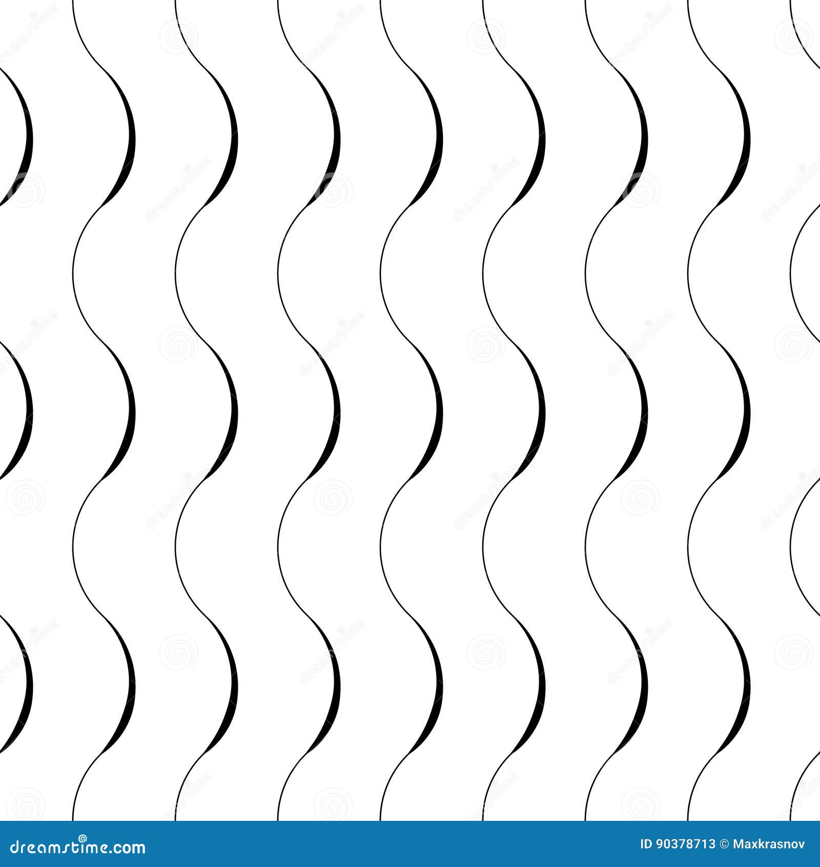 Seamless Wave and Stripe Pattern Stock Vector - Illustration of ...
