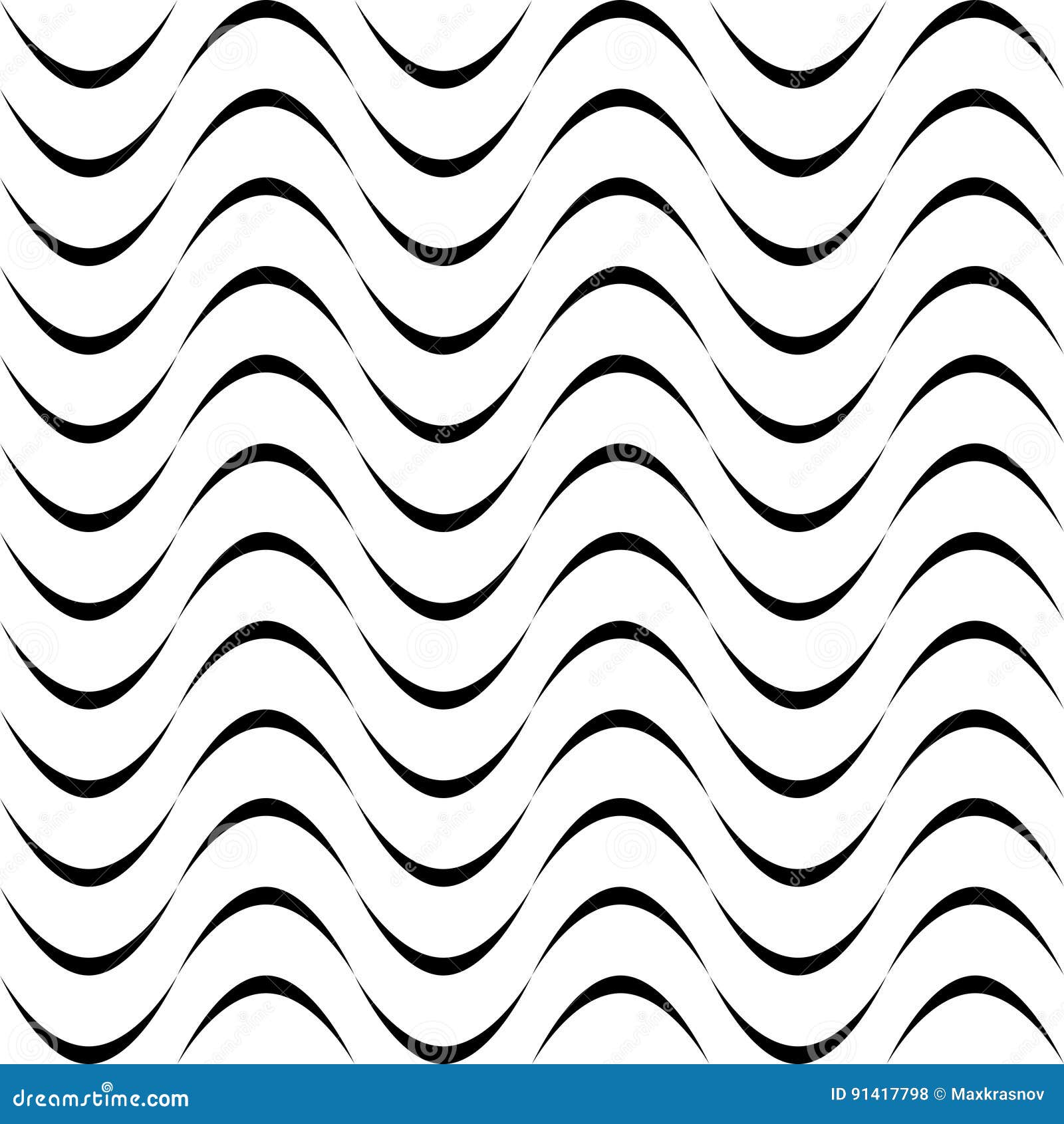 Seamless Wave and Stripe Pattern Stock Vector - Illustration of ...
