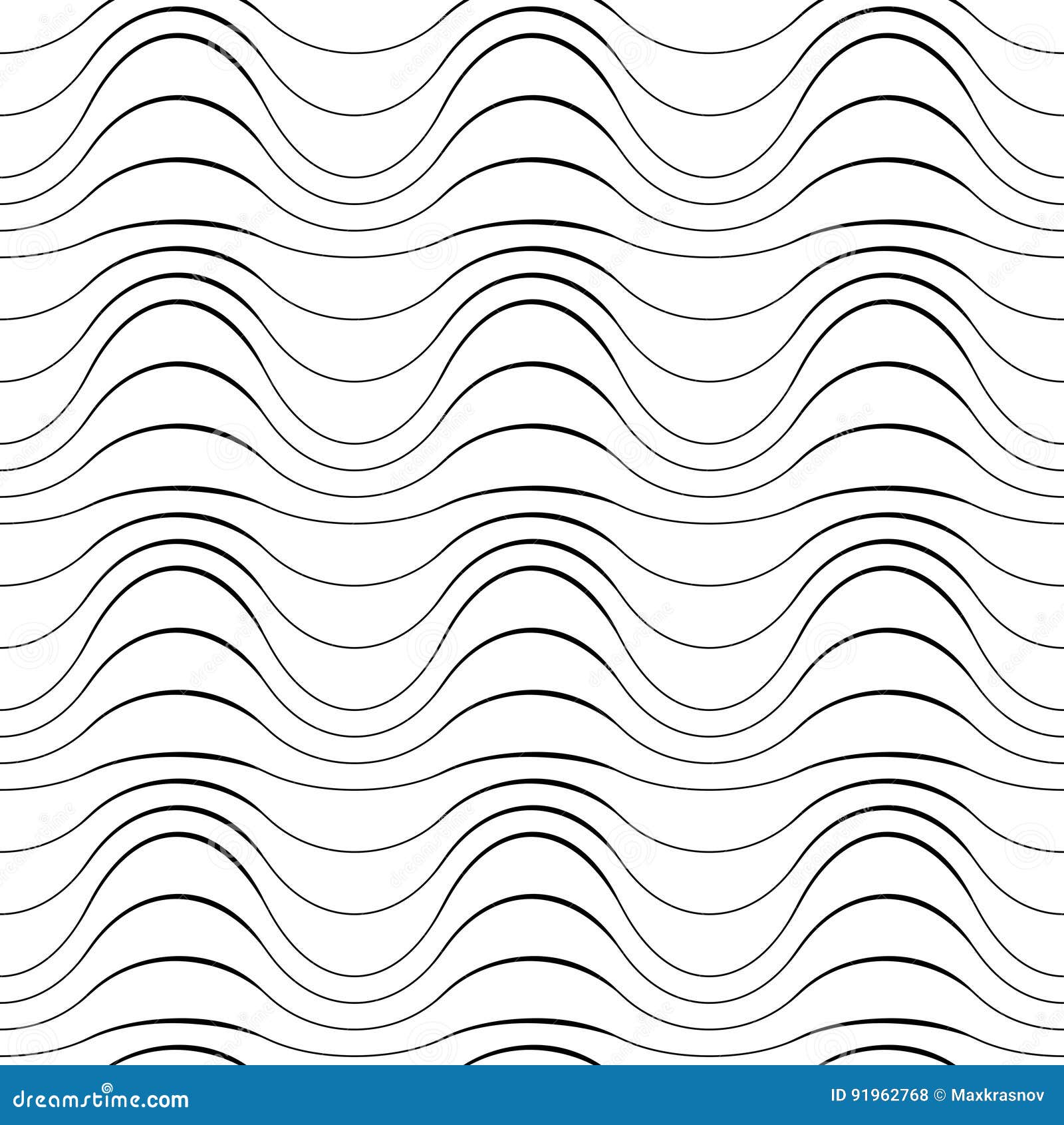 Seamless Wave and Stripe Pattern Stock Vector - Illustration of ...