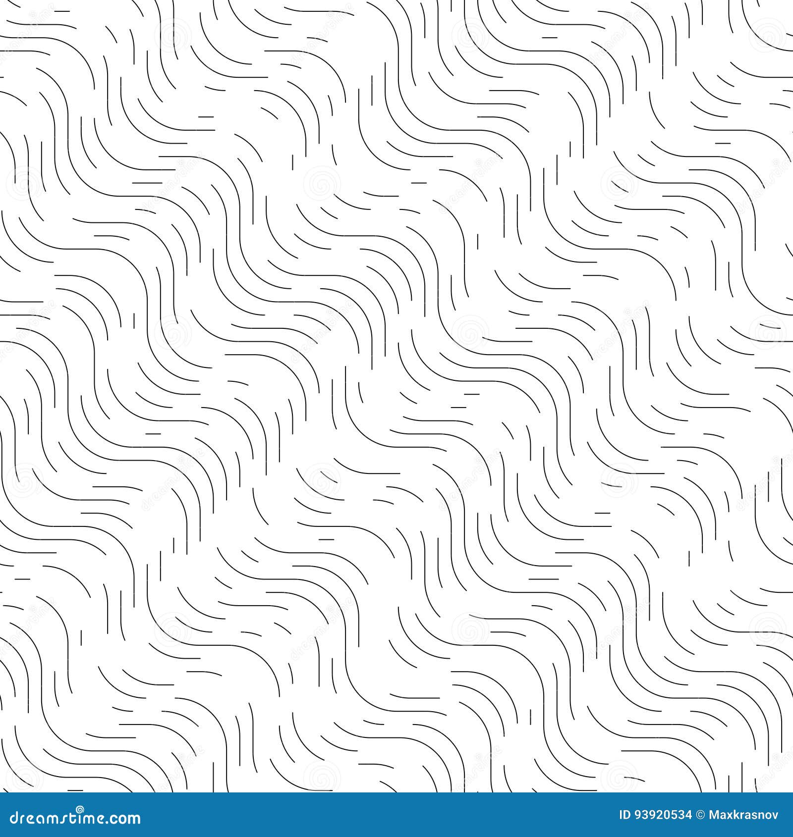 Seamless Wave and Stripe Pattern Stock Vector - Illustration of retro ...