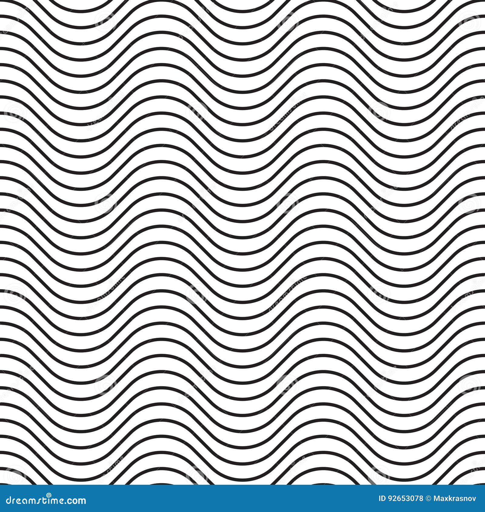 Seamless Wave and Stripe Pattern Stock Vector - Illustration of mosaic ...