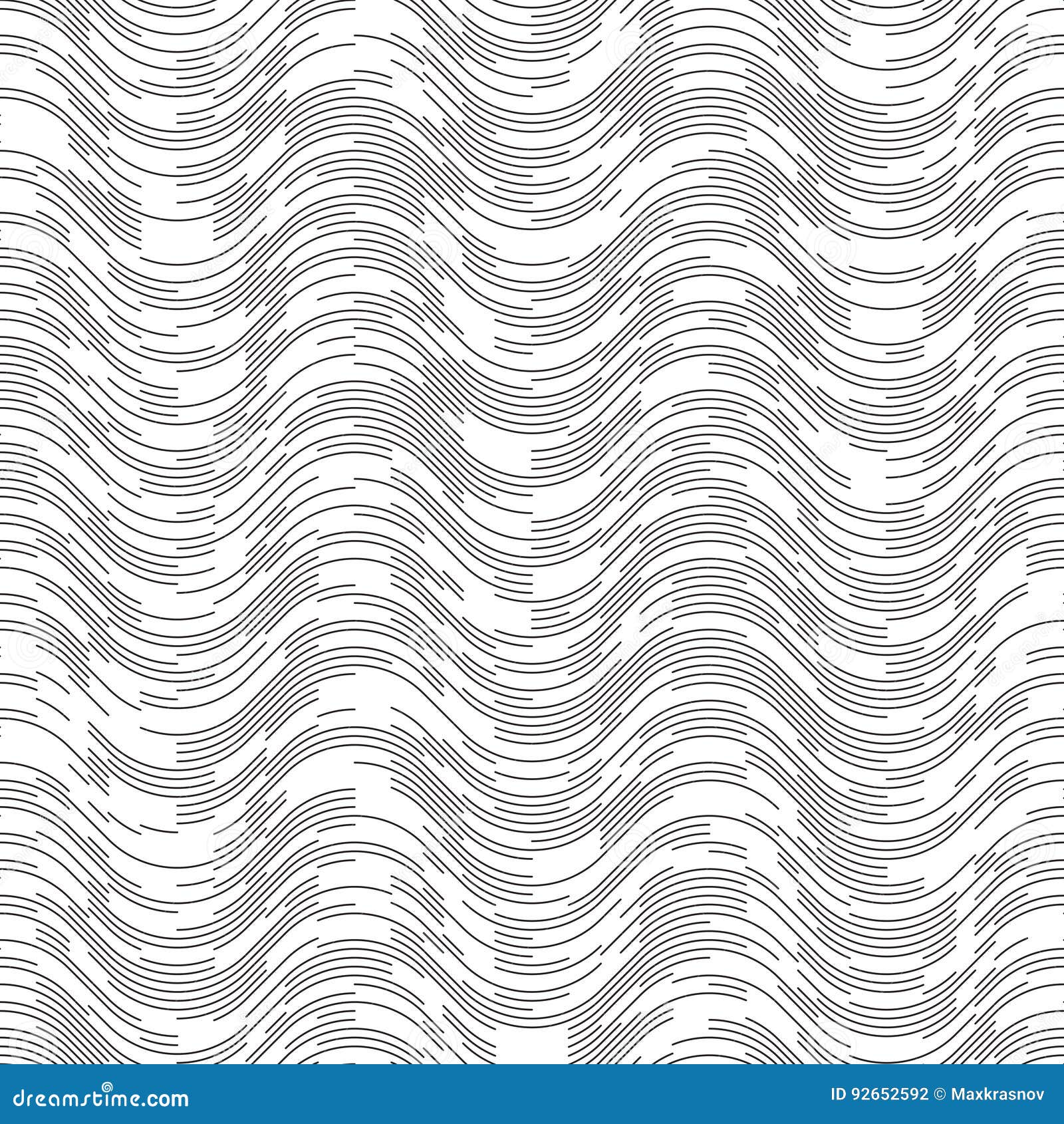 Seamless Wave and Stripe Pattern Stock Vector - Illustration of mosaic ...