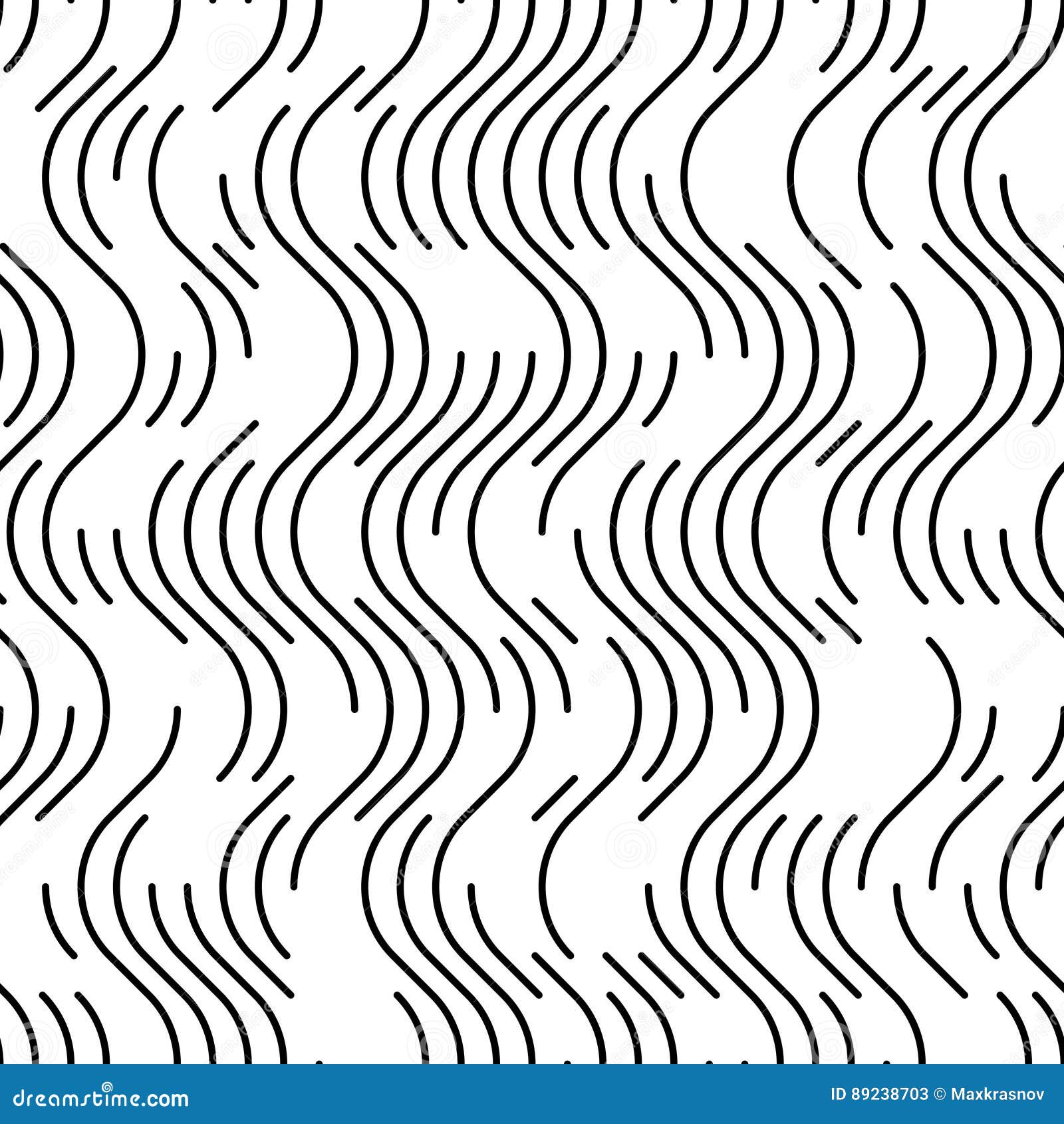Seamless Wave and Stripe Pattern Stock Vector - Illustration of ...