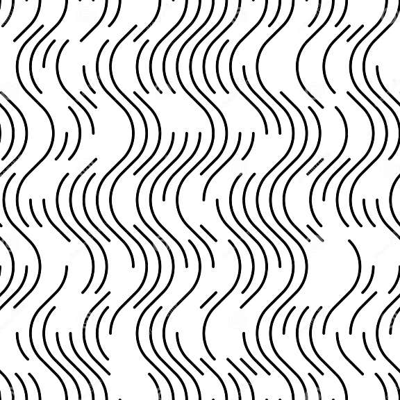 Seamless Wave and Stripe Pattern Stock Vector - Illustration of ...