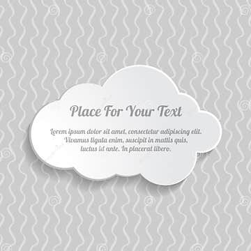 Seamless Waves Abstract Pattern with Grey Cloud Text Box Design Stock ...