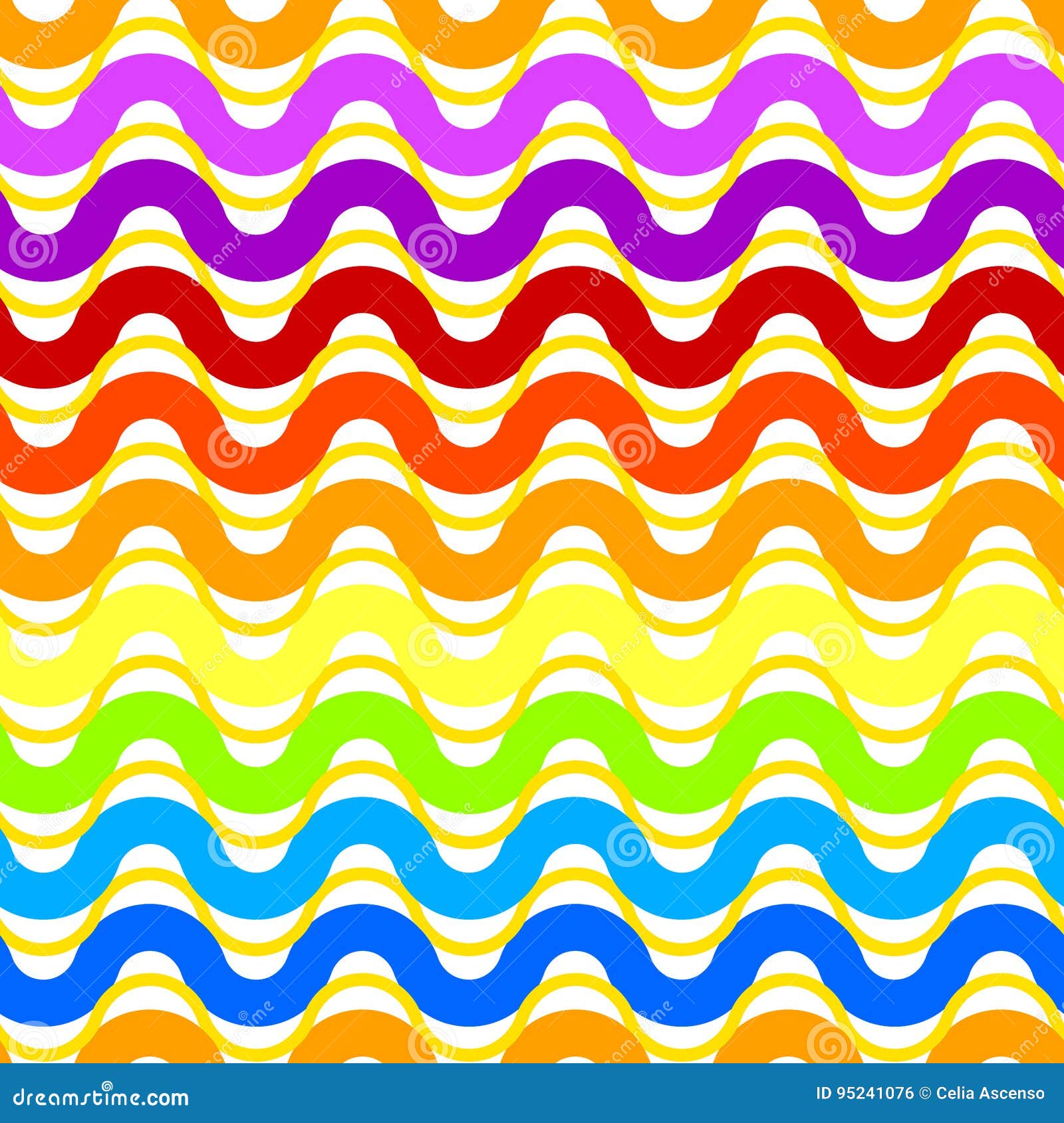 Seamless Waves Colorful Pattern Stock Illustration - Illustration of ...