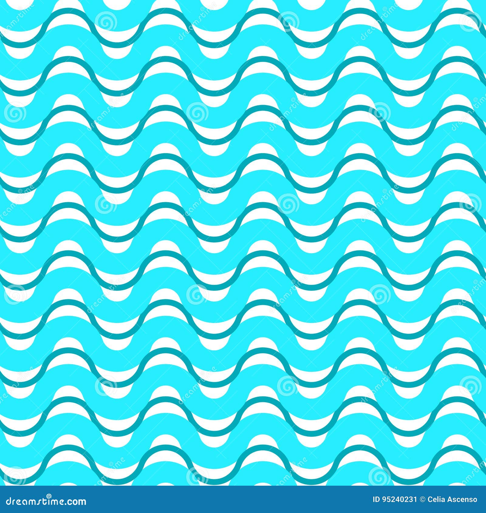 Seamless Waves Lines Background Stock Illustration - Illustration of ...
