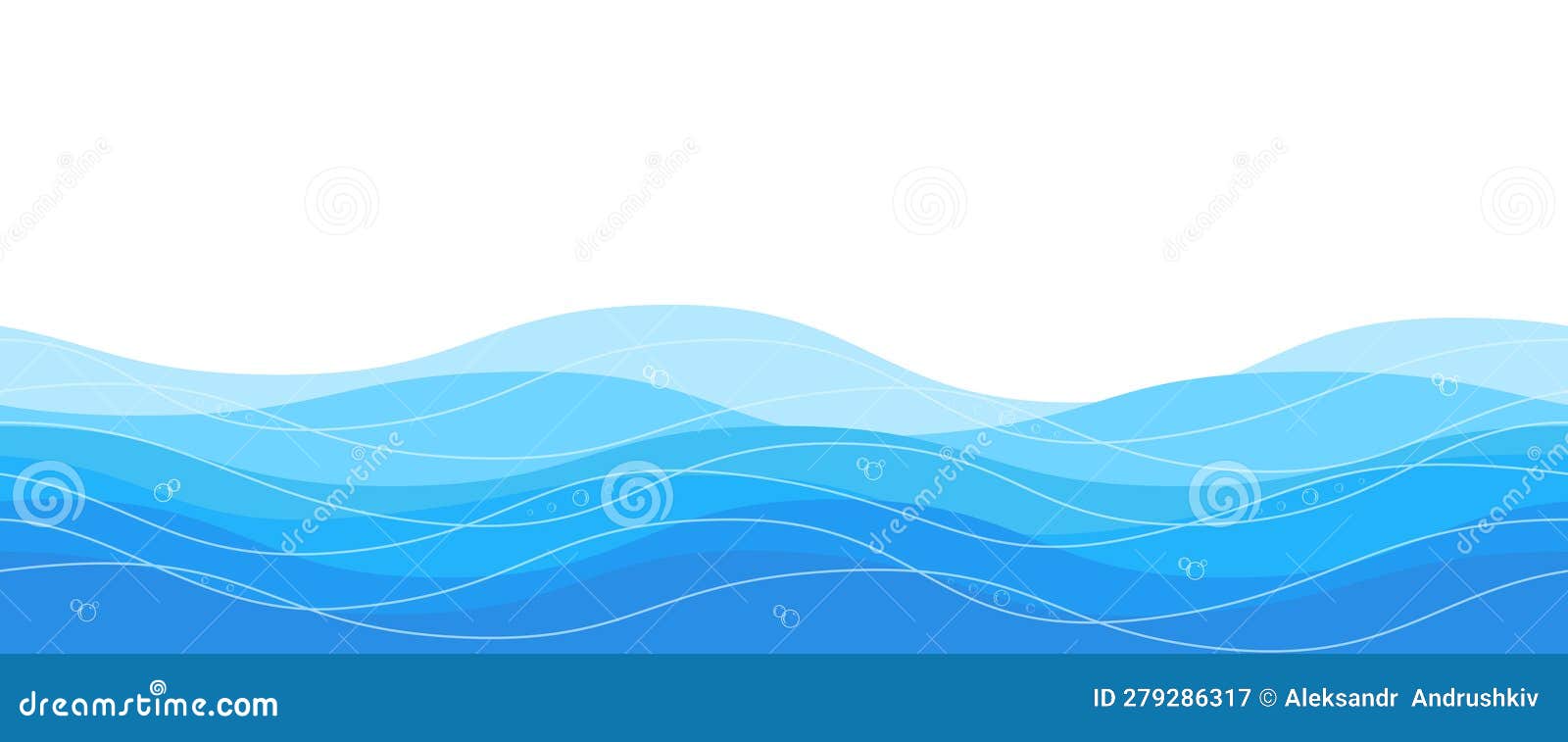 Seamless waves pattern 1 stock vector. Illustration of line - 279286317